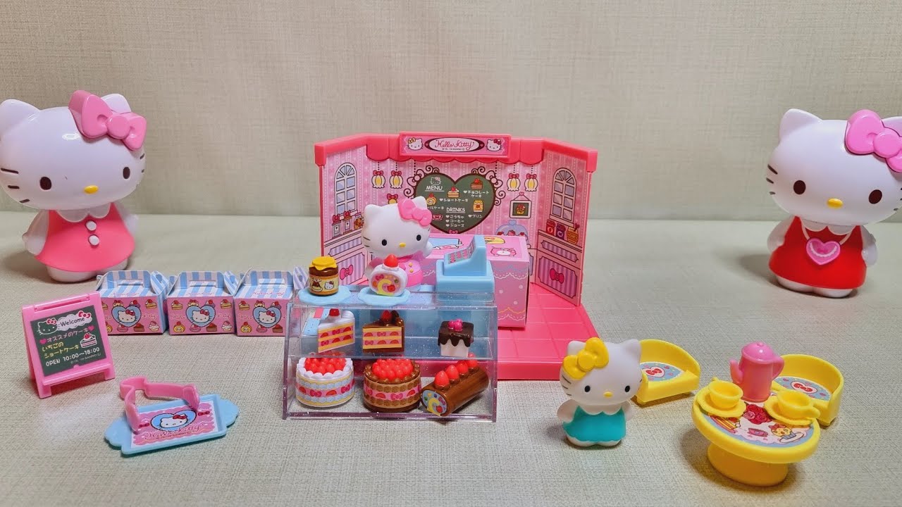 2 Minutes Satisfying with Hello Kitty Cake Shop Set ASMR No Talking ...