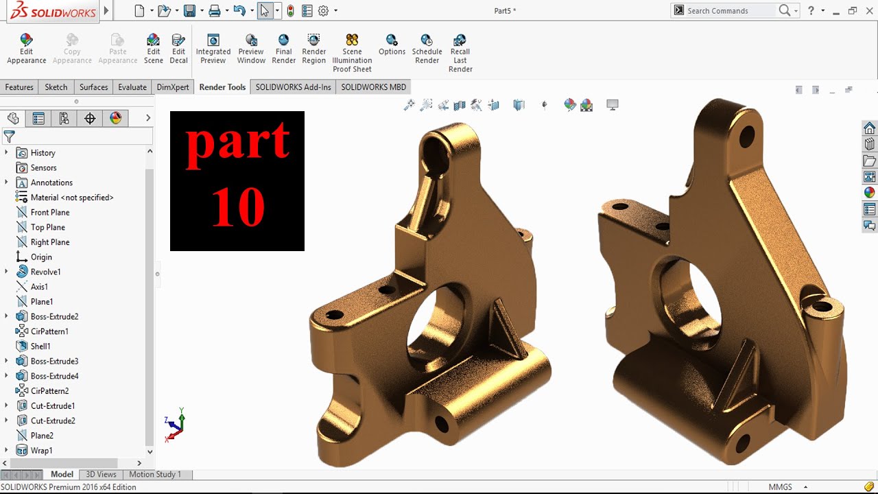 Design Car suspension system part 10 #solidworks #car #design #3d - YouTube