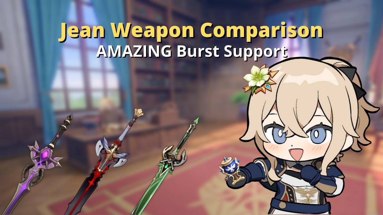 Genshin Impact - Jean Weapon Comparison (Festering Desire, Black Sword ...