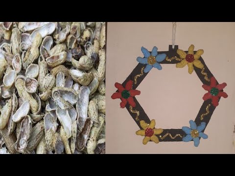 Best out of waste from groundnut shells / DIY wall hanging / Craftesha ...