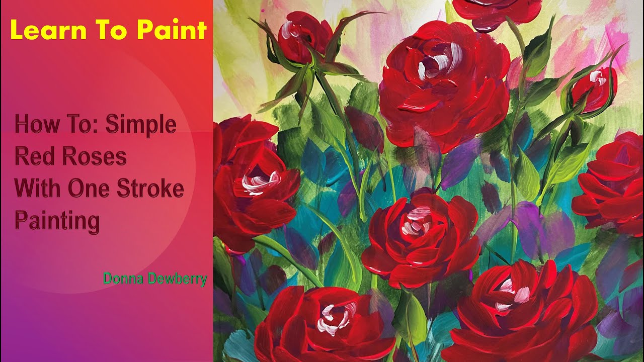 Learn to Paint One Stroke - Relax and Paint With Donna: Simple Red ...