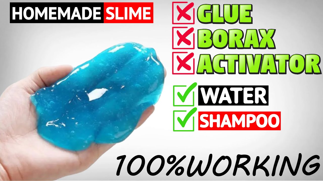 ASMR WATER SLIME/NO GLUE WATER SLIME/HOW TO MAKE WATER SLIME/HOMEMADE ...