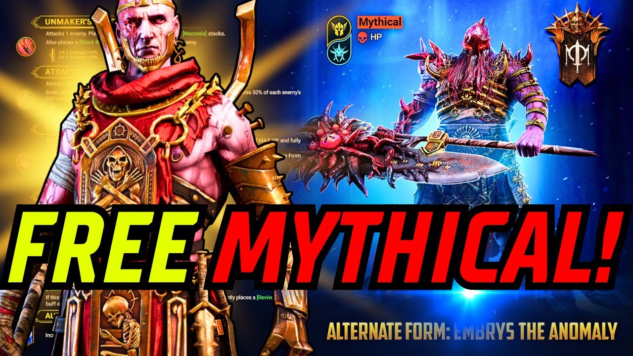 REVEALED! NEW FREE MYTHICAL EMBRYS FROM UPCOMING BOSS CONTENT! | RAID ...