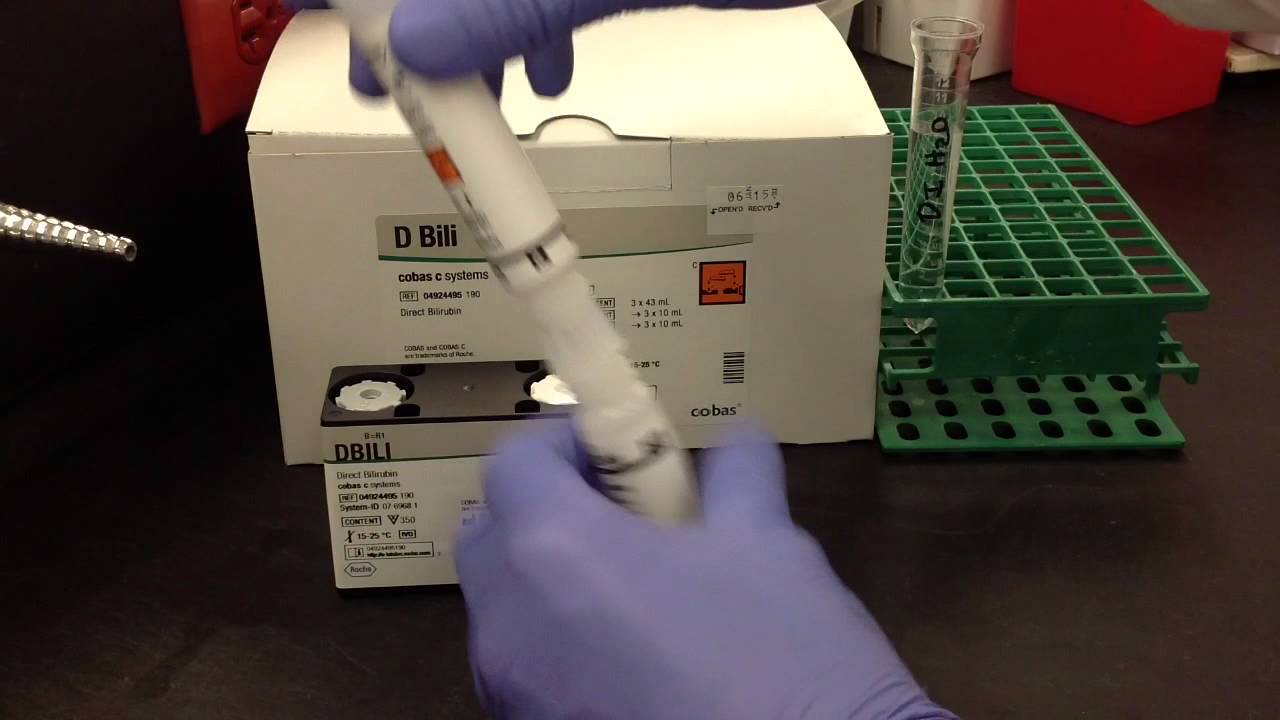Preparing the Direct Bilirubin reagent for Cobas 6000. - YouTube