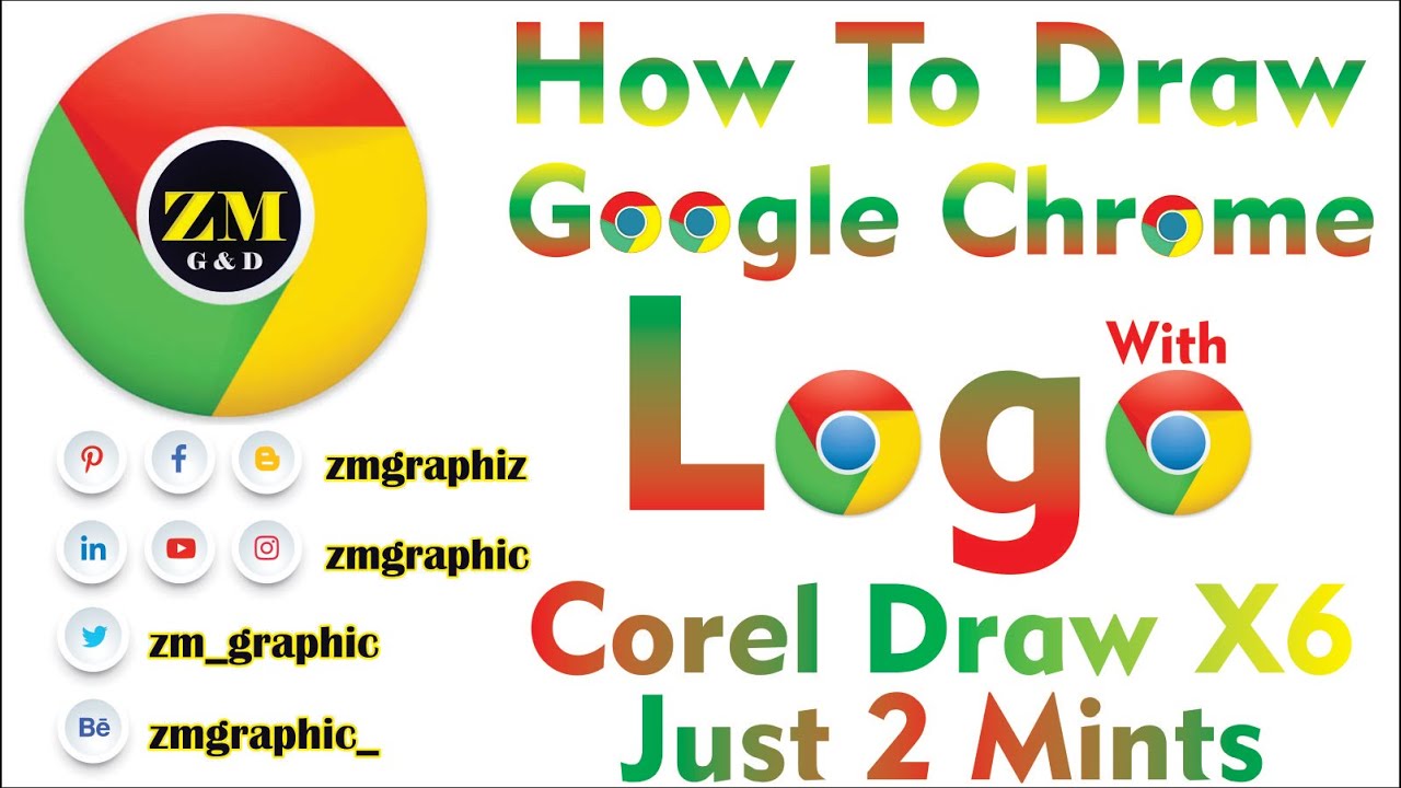 How to Create Google Chrome logo in Corel Draw X6 only 2 Minutes ...