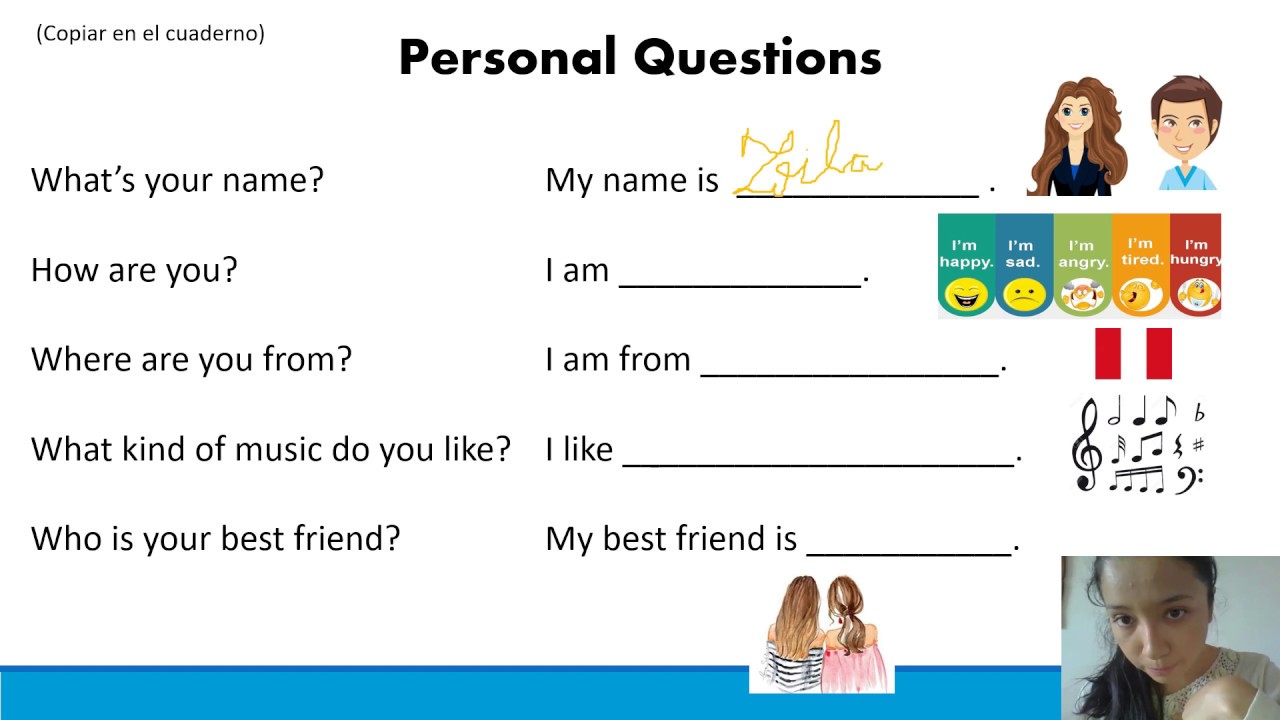Inglés - Sesión 1 - Personal Questions - IV ciclo - YouTube
