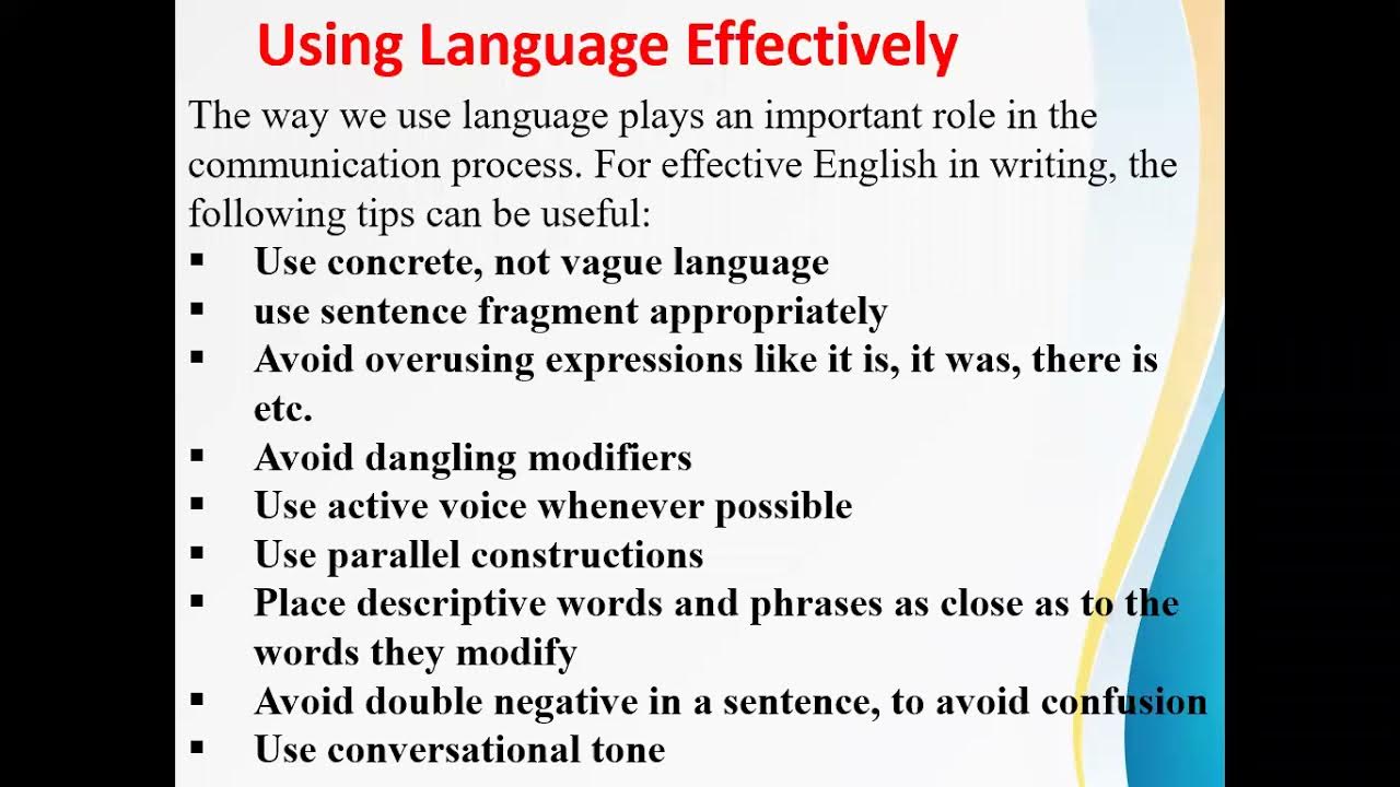 |Using Language Effectively| BBS 1st Year| TU Notes| English - YouTube