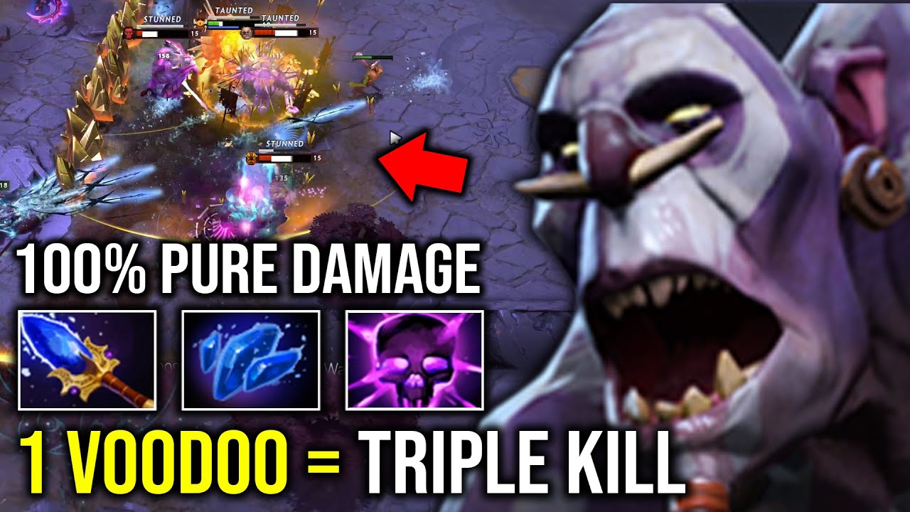 WTF 1 Shot Voodoo Switcheroo = Triple Kill Support Witch Doctor 100% ...