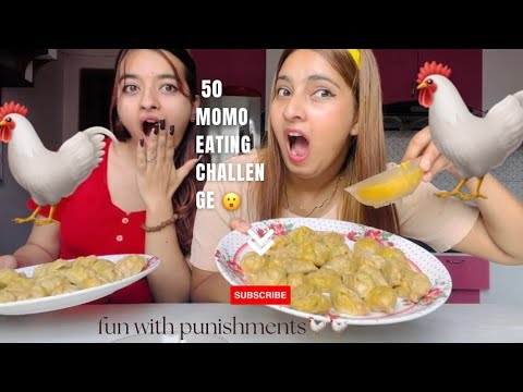 50 MOMO CHALLENGE | aata ko momo | With FUN PUNISHMENT 🐓 - YouTube