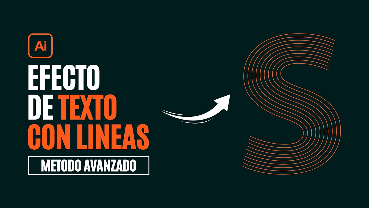 Como crear EFECTO DE TEXTO con LINEAS DE RAYAS en ILLUSTRATOR || BLEND ...