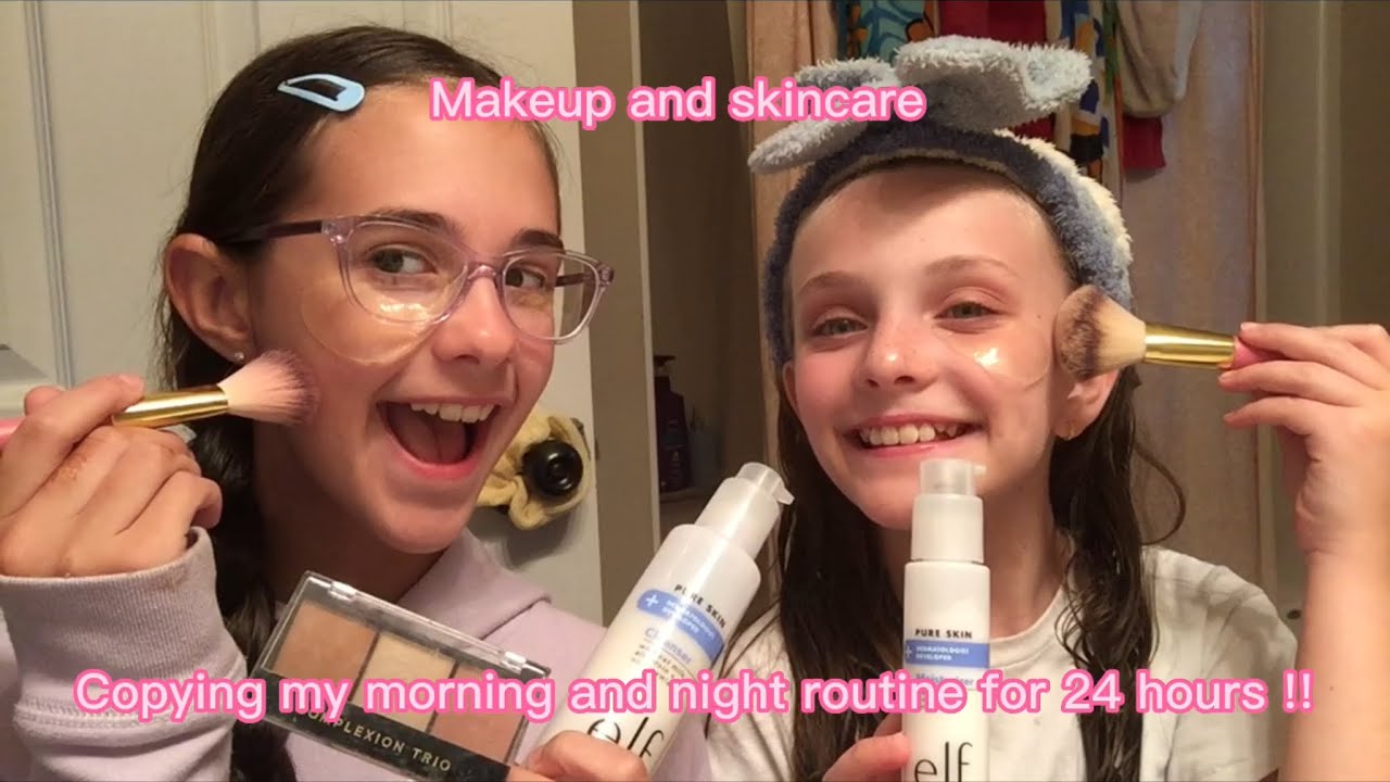 MY FRIEND COPIES MY MORNING AND NIGHT ROUTINE FOR 24 HOURS !,!!!!! 🤭🤭🤭🤭 ...