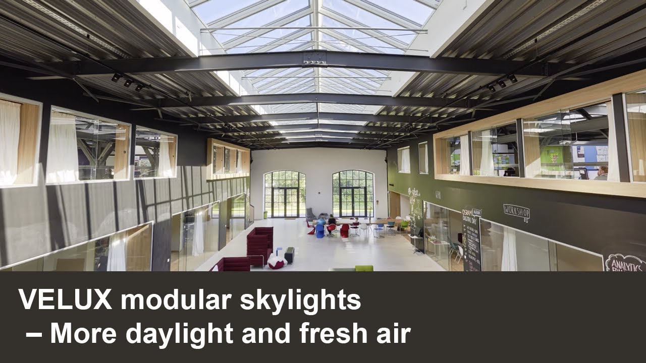 VELUX modular skylights | More daylight for more building types - YouTube