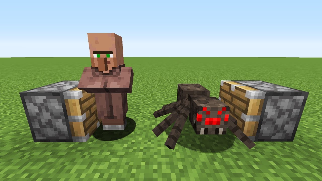 Villager + Spider = ??? - YouTube
