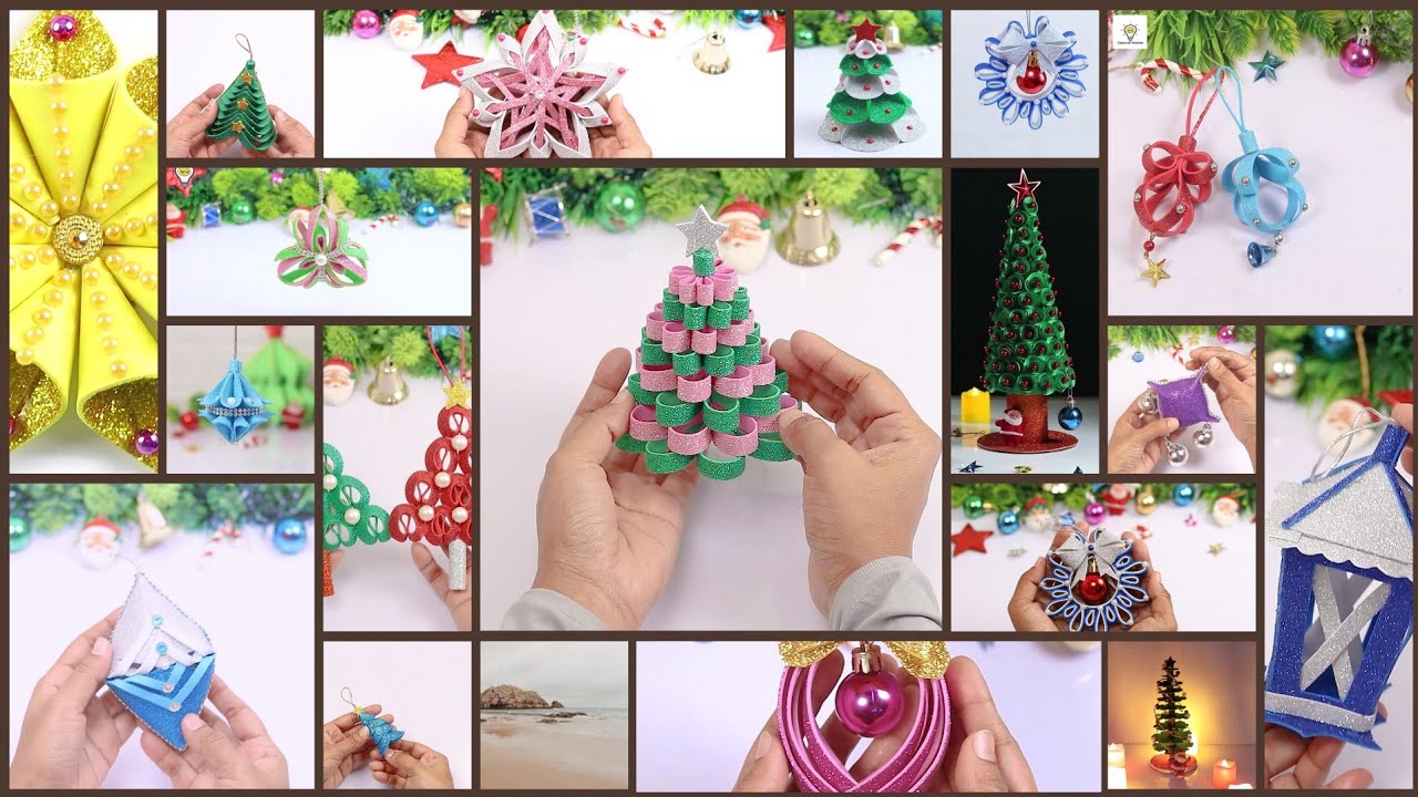50 Christmas decoration ideas with eva foam sheet | DIY Christmas craft ...
