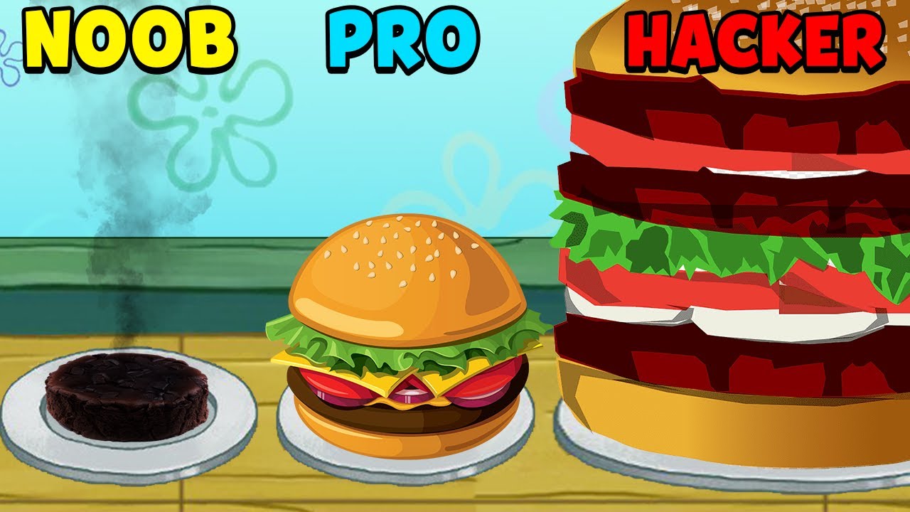 NOOB vs PRO vs HACKER - SpongeBob: Krusty Cook-off - YouTube