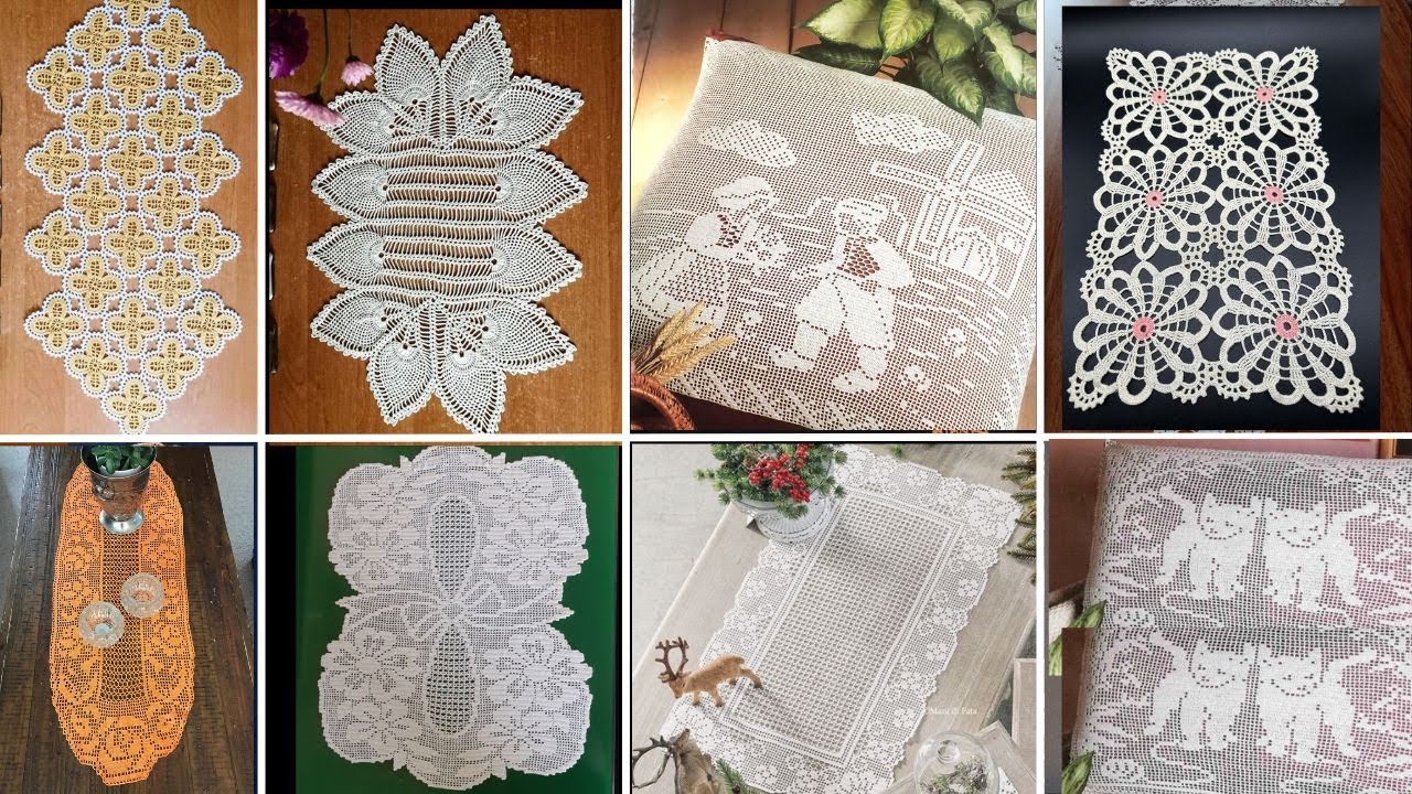 WONDERFUL CROCHET LACE MODELS |CROCHET RUNNER LIVING ROOM SET BEDROOM ...