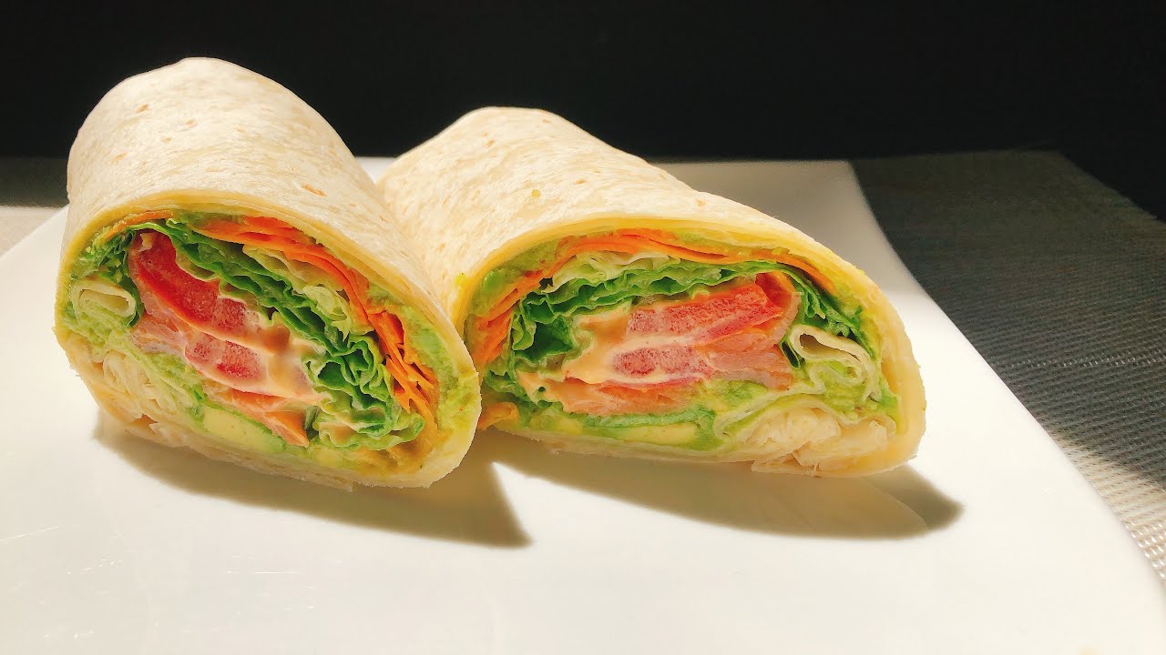 SMOKED SALMON WRAP | Healthy Recipe | Tortillas Rolls with Smoked ...