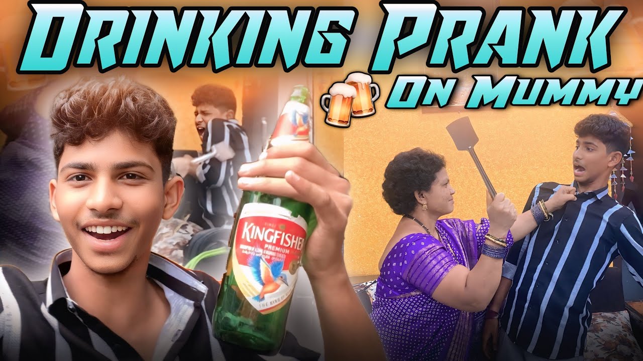 Drinking prank on mummy🤣🍻 - YouTube