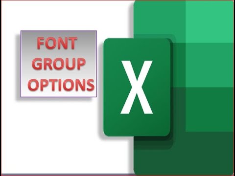 FONT GROUP OPTIONS IN MS EXCEL - YouTube