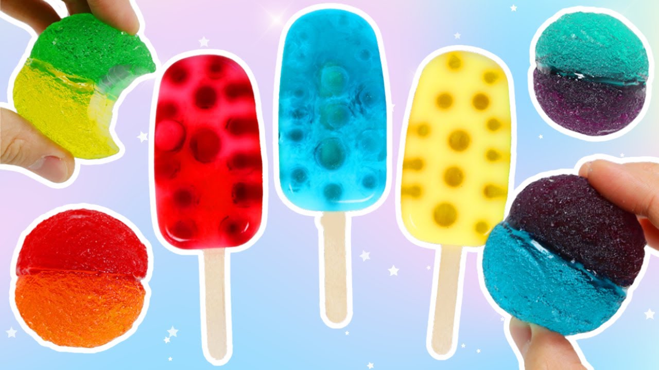 How to Make Edible Gummy Bouncy Balls & Rainbow Popsicles! - YouTube