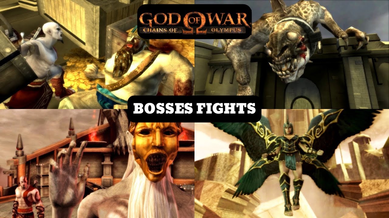 God of War: Chains of Olympus - All Bosses Fights with cutscenes - YouTube