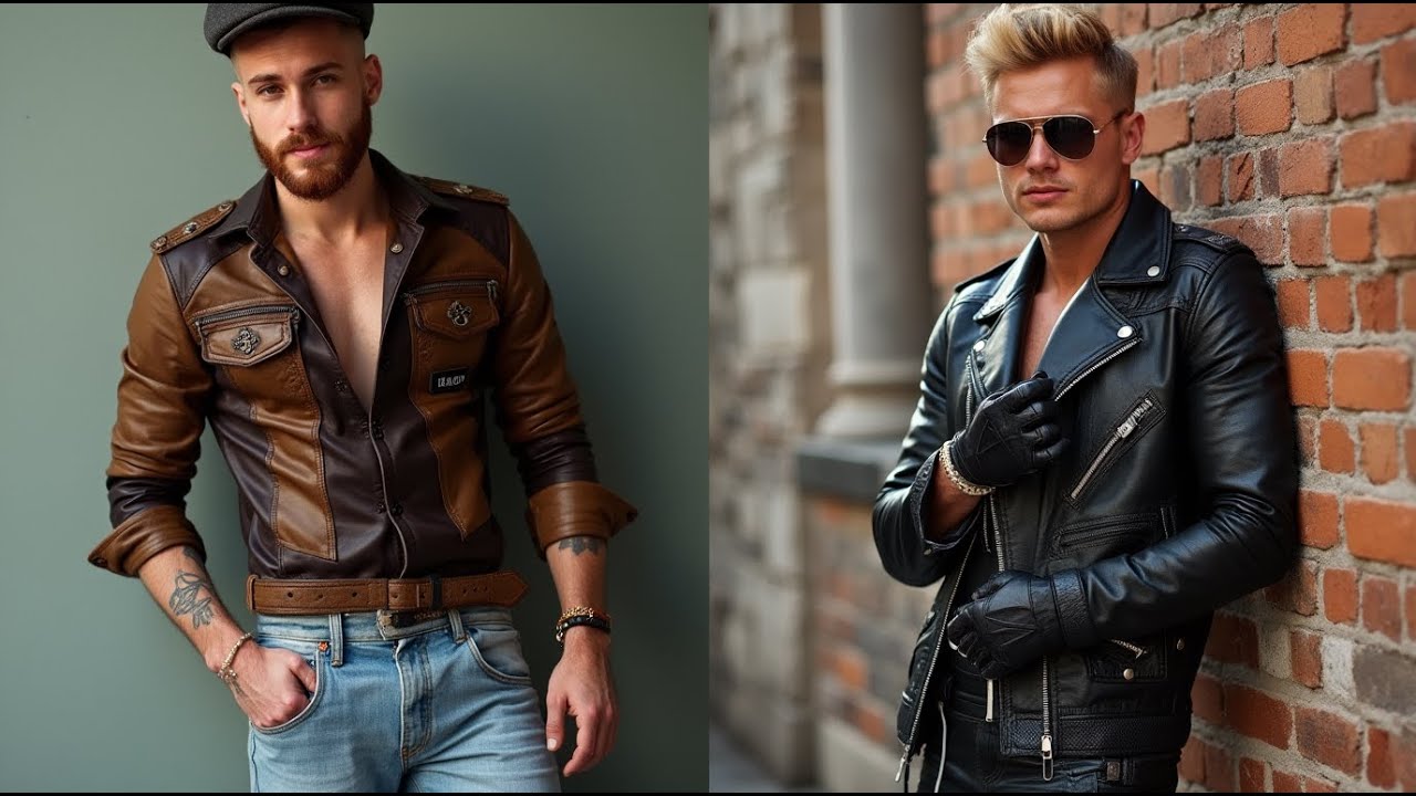 Leather and Style: How Men Create Spectacular Looks. - YouTube