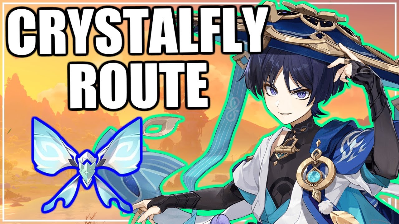 Crystalfly Farming Route (Simple) - Genshin Impact - YouTube