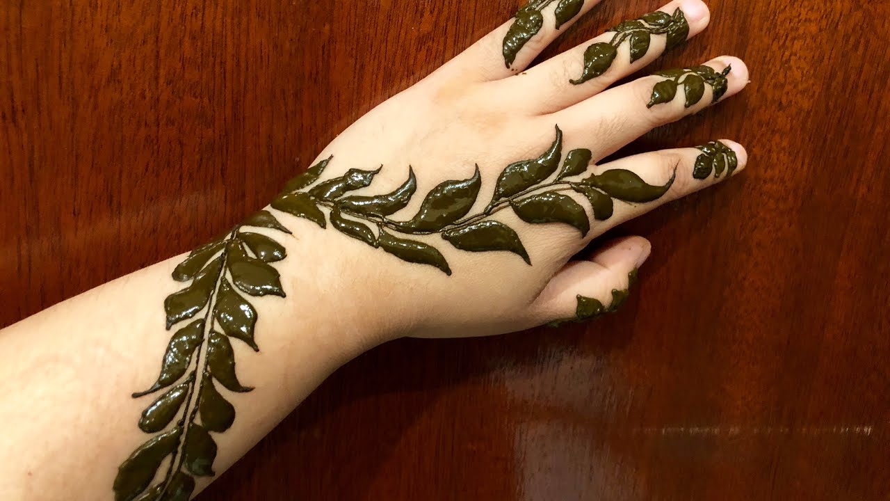 Easy and Stylish Leaf Henna Design 2019 || Mehndi Design 2019 - YouTube