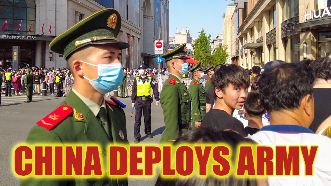 Chinese National Guard on the Streets of Shanghai - YouTube