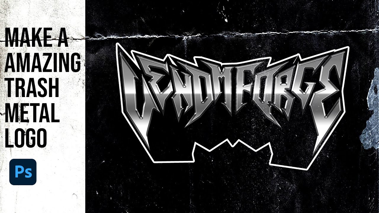 How To Make Modern Trahs Metal Logos - [Photoshop Tutorial] 2024 - YouTube