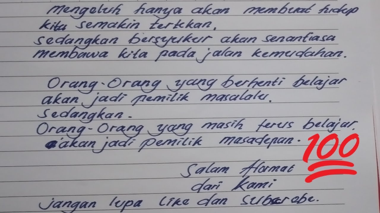 cara menulis miring rapi#caramenulis ,karya jari - YouTube