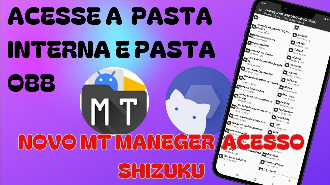 ACESSE PASTA OBB PASTA DATA DO ANDROID 8,9,10,11,12,13,14 APK MT MANAGER CLONE ACESSO ROOT ...
