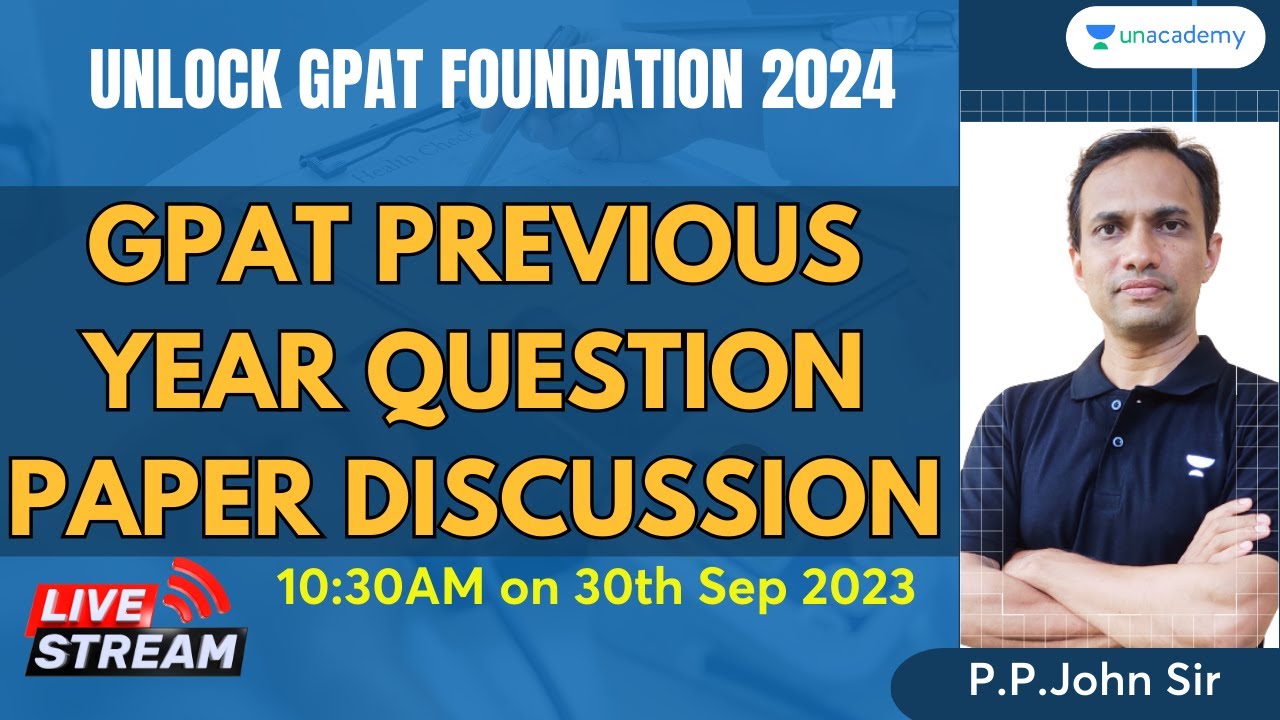 GPAT Previous year question Paper discussion | GPAT and Pharma Exams ...