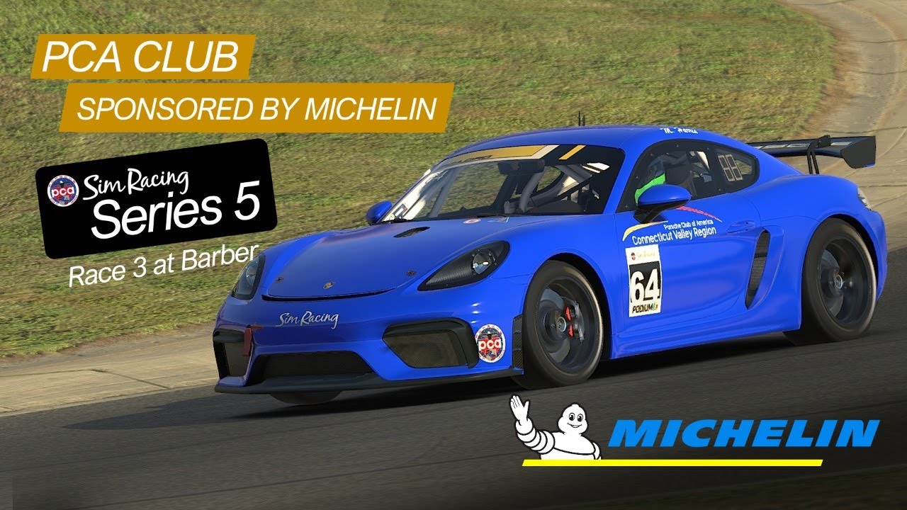 PCA Club | PCA Sim Racing Series 5 Round 3 : Barber Motorsports Park ...