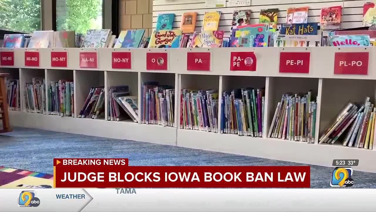 Judge blocks key parts of Iowa law that bans some school library books ...