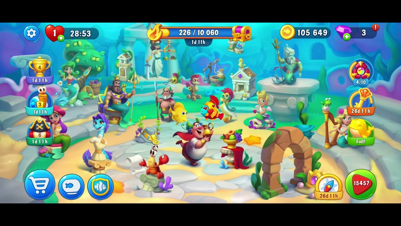 Fishdom : Greece aquarium (Aquarium decoration) - YouTube