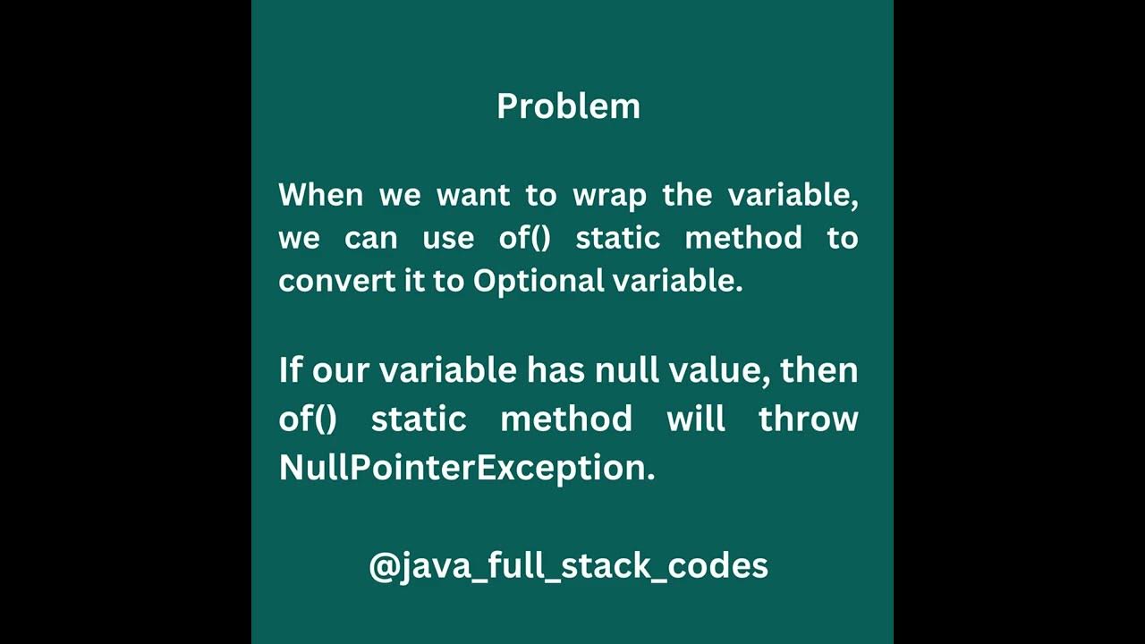 Java8 Optional Class Method Youtube