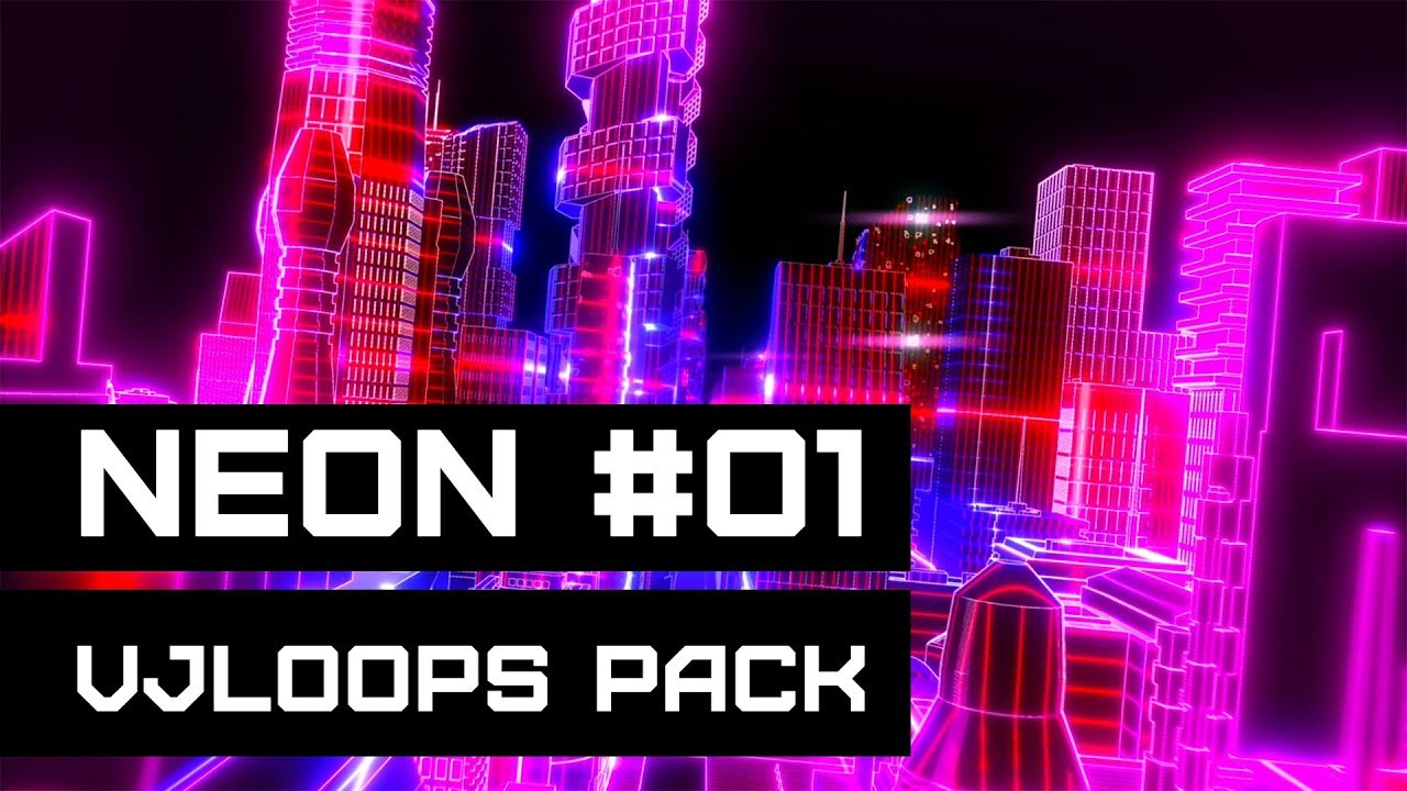 Neon #01 VJ Loops Synthwave Pack - YouTube