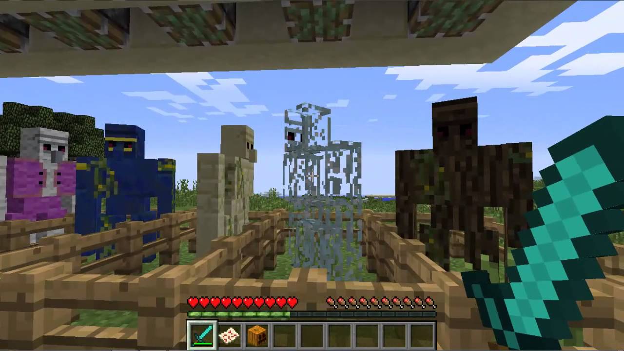 MINECRAFT MOD EXTRA GOLEMS 1.7.10 - YouTube