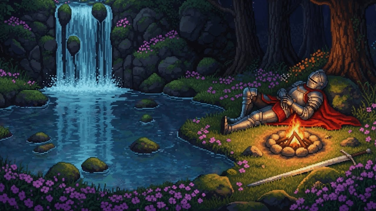 It’s late… get some rest by the waterfall - YouTube