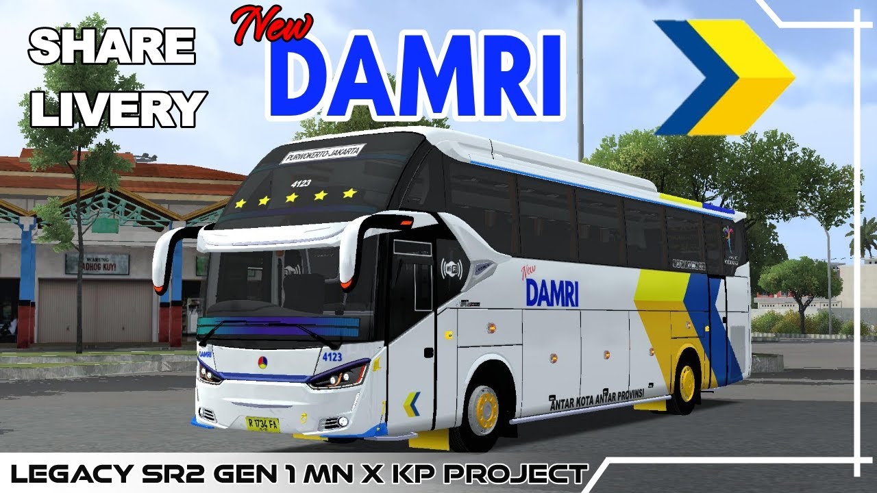 Share Livery New Damri AKAP || Legacy SR2 Gen 1 by MN x KP || Bus ...