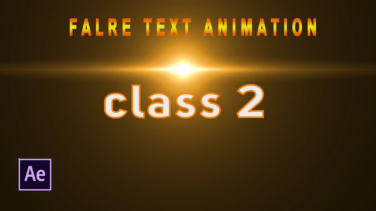 flare text animation |after effects| |class 2| - YouTube