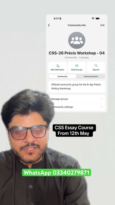 CSS 2026 Précis Writing Live Workshop - YouTube