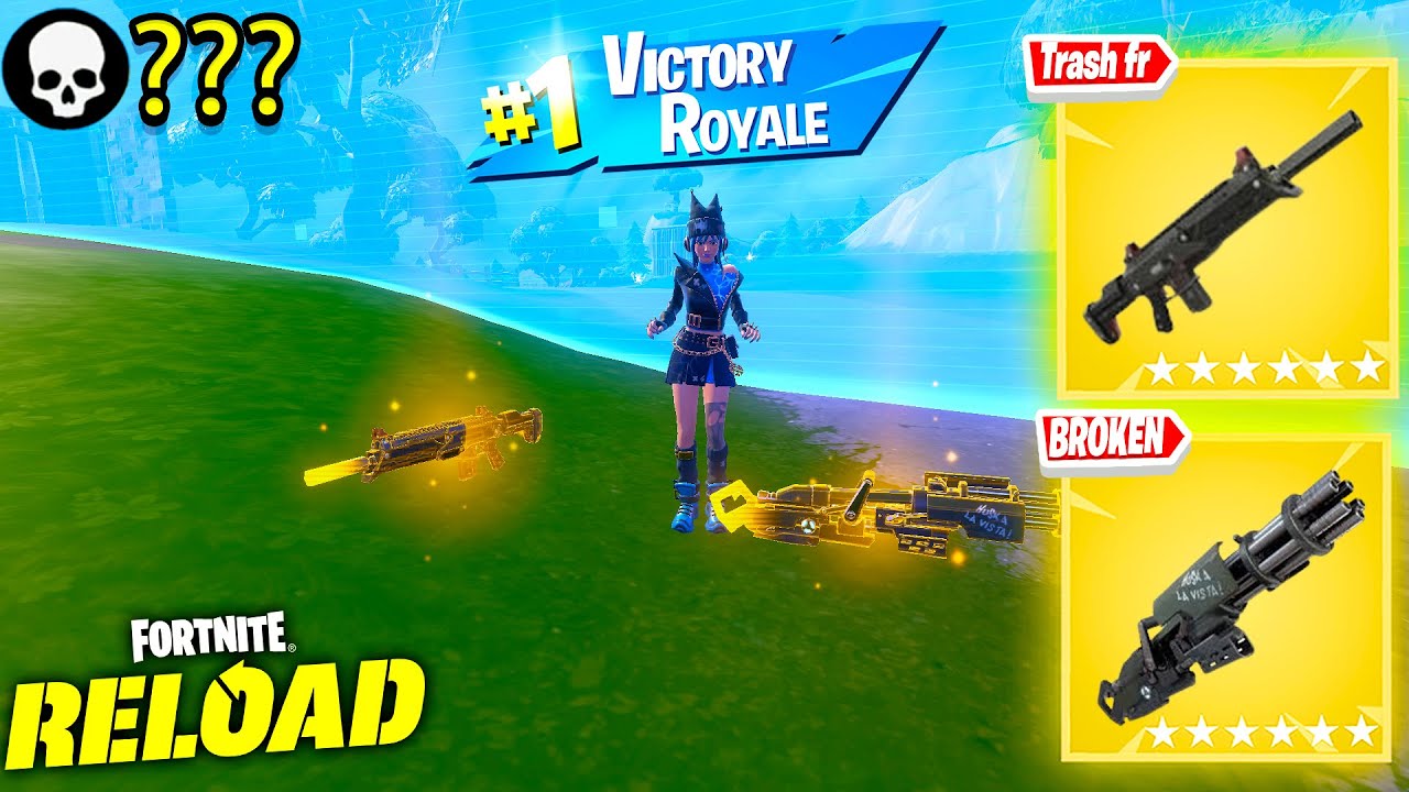 Fortnite Reload ( *Mythic Minigun + Havoc AR* ) High Kill Solo Gameplay ...