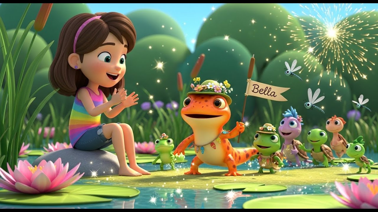 Nelly the Newt’s Pond Parade | Fun Rhyme for Kids - YouTube