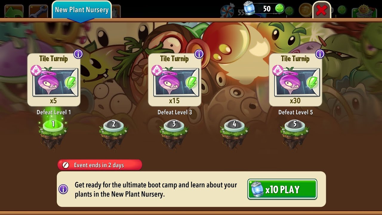 Tile Turnip New Plant Of Nursery Event (Plants vs Zombies 2) # ...