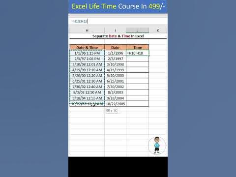 Separate Date & Time in Excel #excel #exceltips #exceltutorial #msexcel #developer # ...