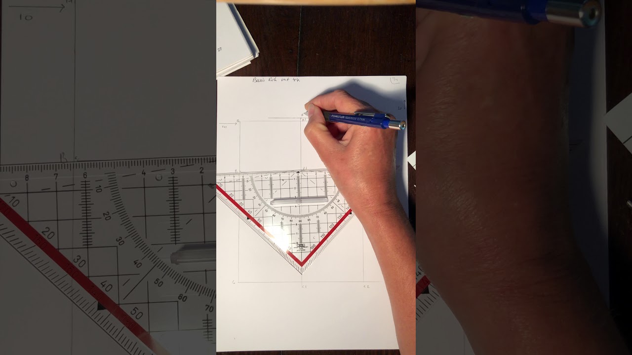 Basis rechte rok tekenen - YouTube