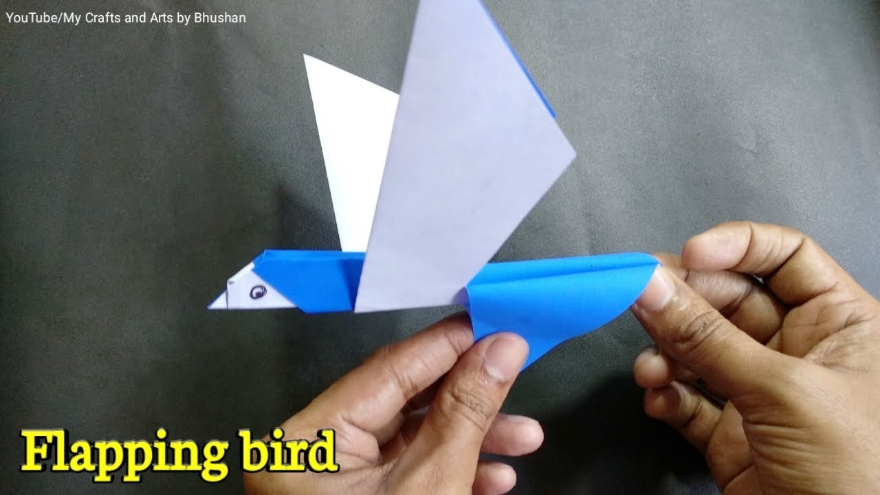 Easy paper flapping bird - YouTube