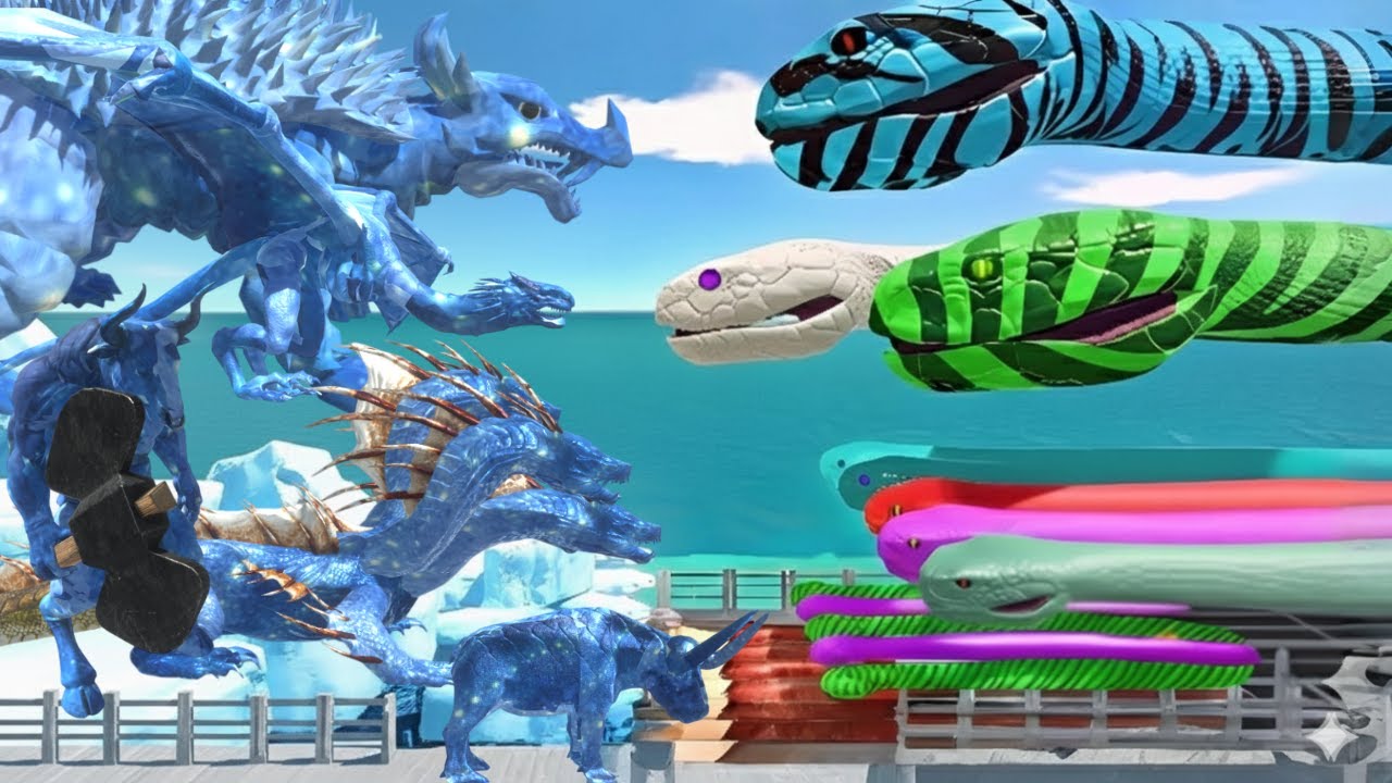 GIANT SNAKE Vs AVATAR MONSTER FANTASY - Animal Revolt Battle Simulator ...